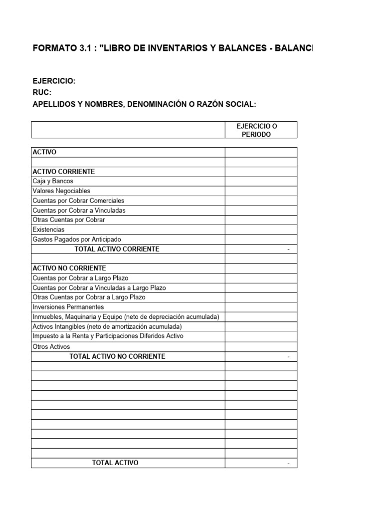 Formatos Contables Empresariales | PDF | Contabilidad | Hoja de balance