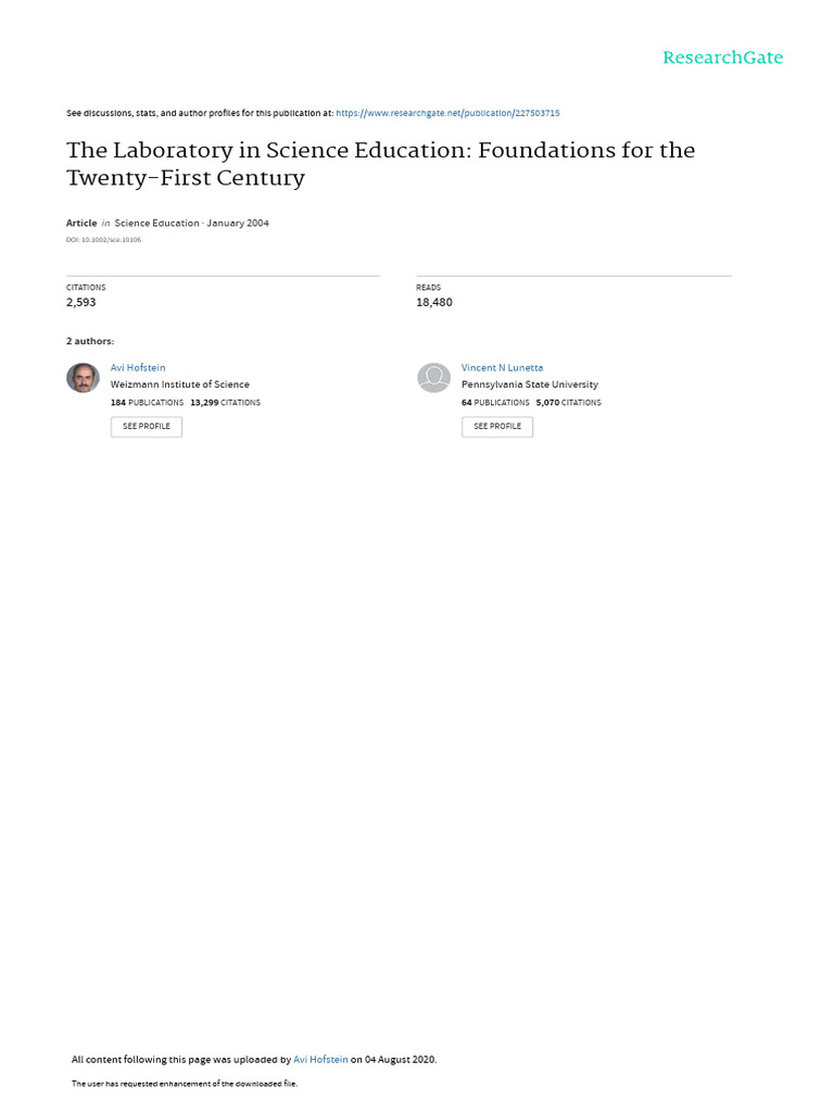 REF_12_The laboratory in science education Foundations for the | PDF ...