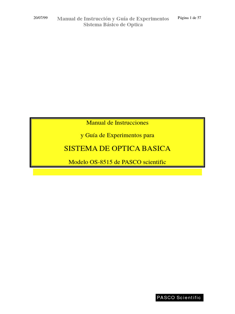 Sistema Optica | PDF | Óptica | Refracción