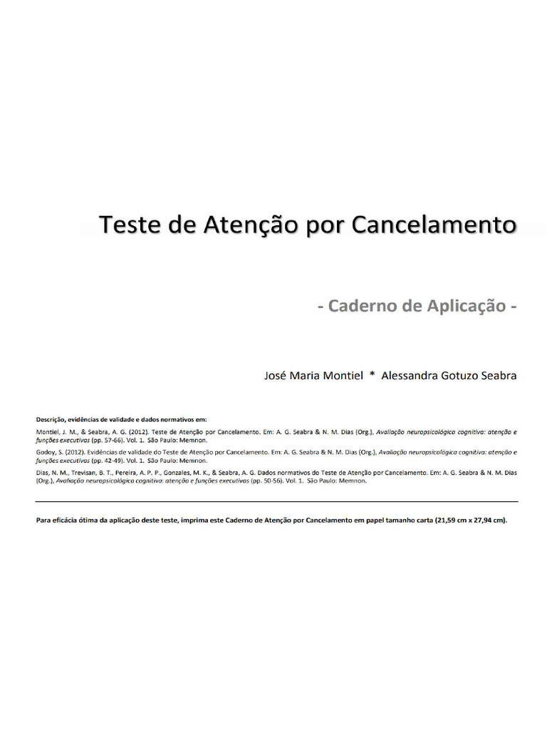 Teste de Cancelamento Cópia | PDF