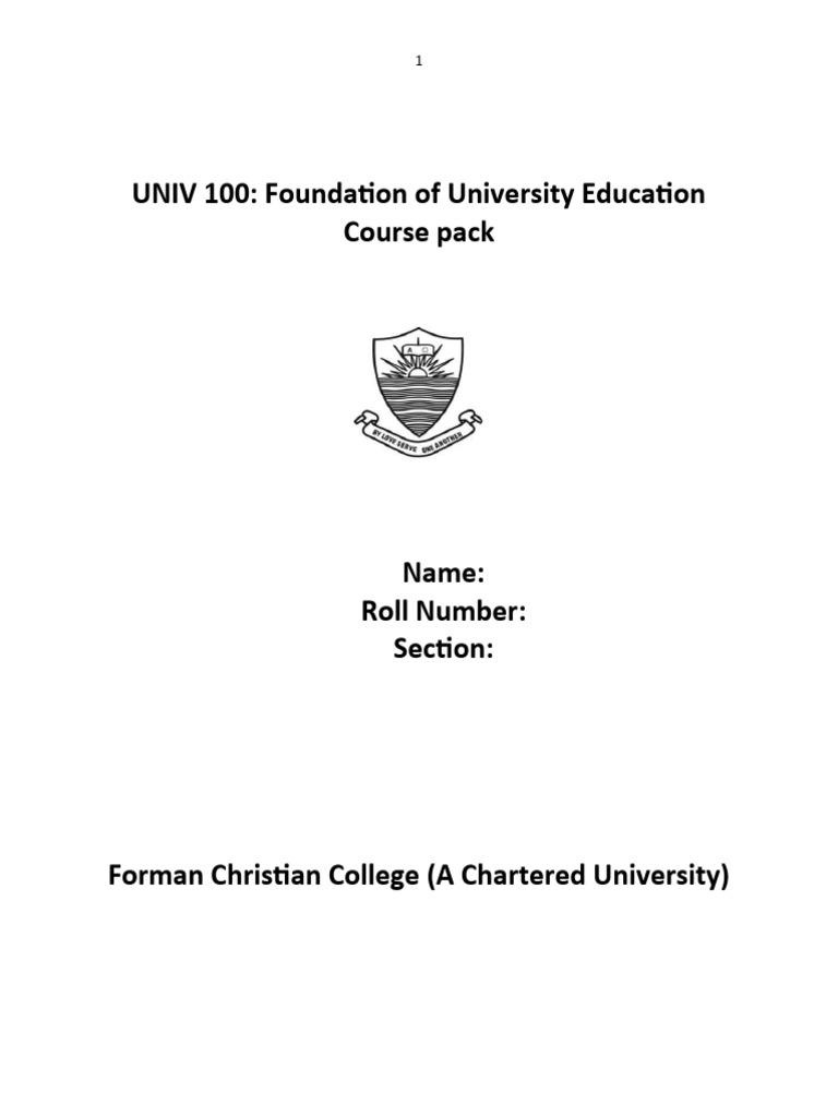 UNIV 100 Course Overview and Resources | PDF | Learning | Motivation
