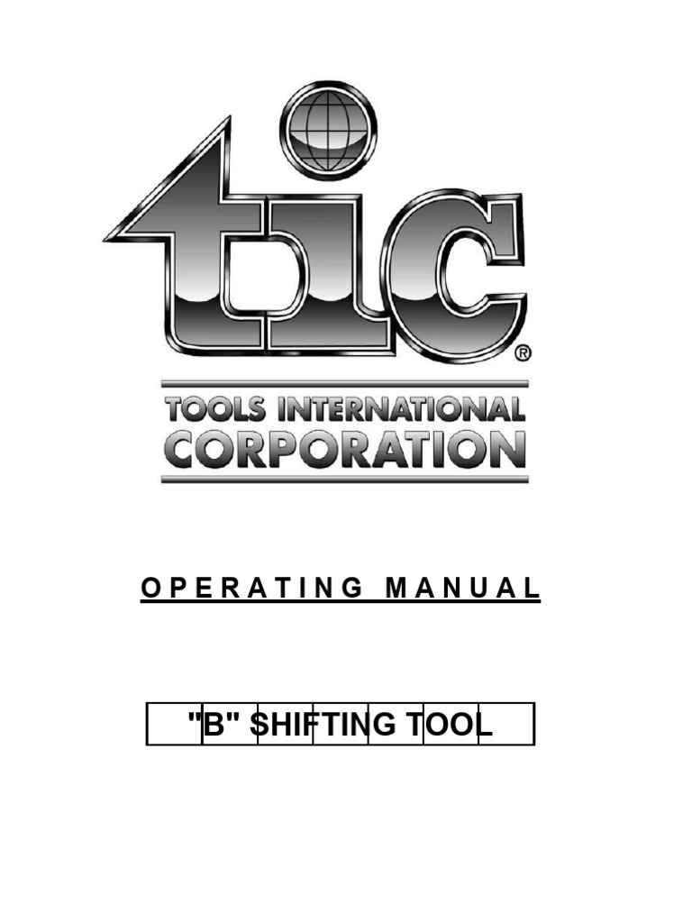 B Shifting Tool Operating Manual | PDF