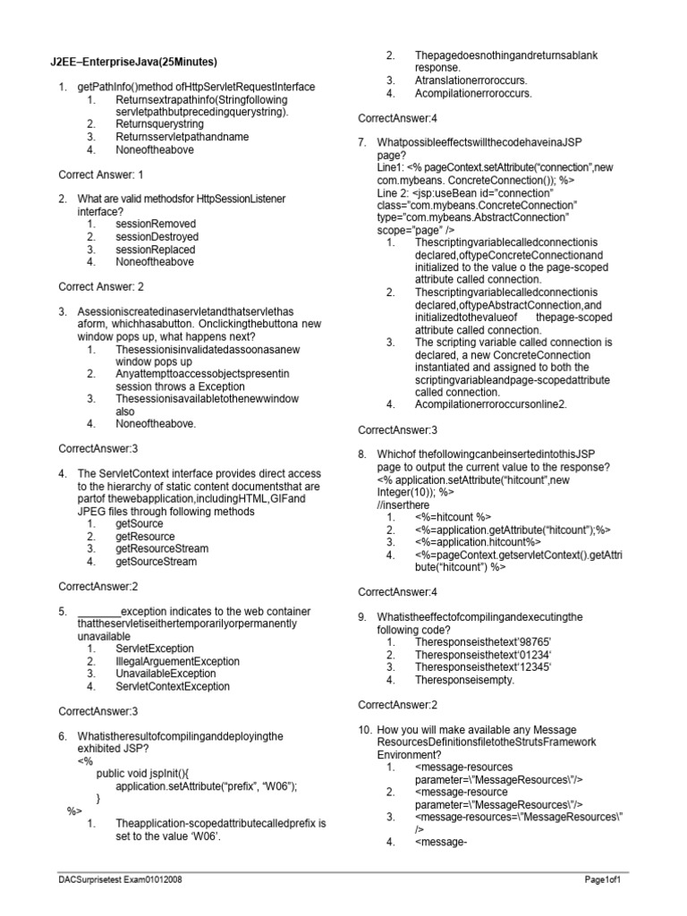 DAC - EANDC - QB - Question Bank For J2EE | PDF | Software Design ... DAC - EANDC - QB - Question Bank For J2EE | PDF | Software Design ...