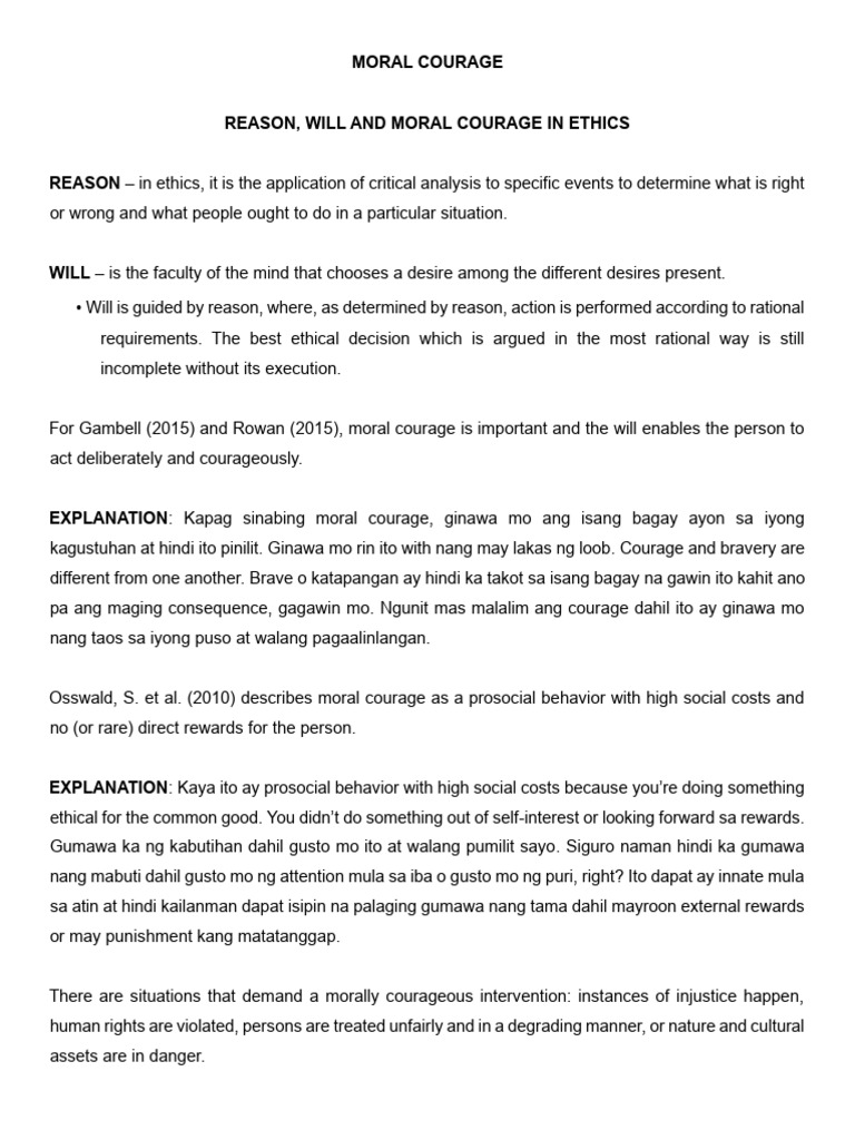 Moral Courage (Ethics) | PDF | Courage