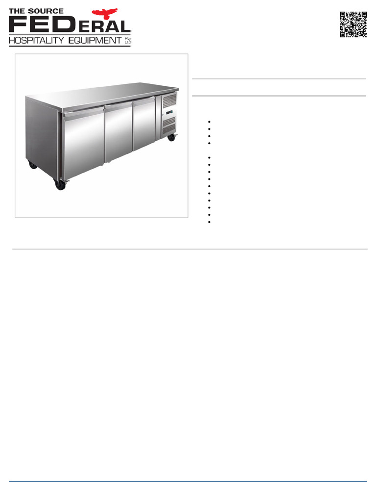 GN3100TN TROPICALISED 3 Door Gastronorm Bench Fridge | PDF ...