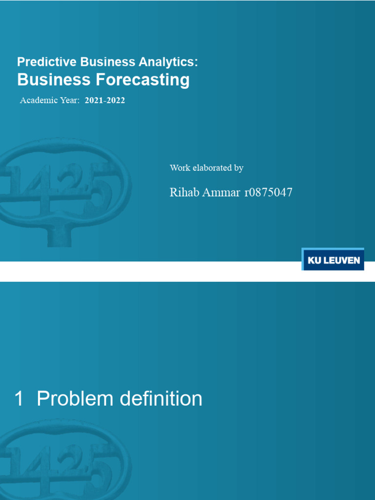 Business Forecasting Techniques 2022 | PDF