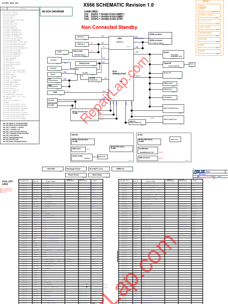 X556UV Block Diagram and Schematic | PDF | Usb | Manufactured Goods
