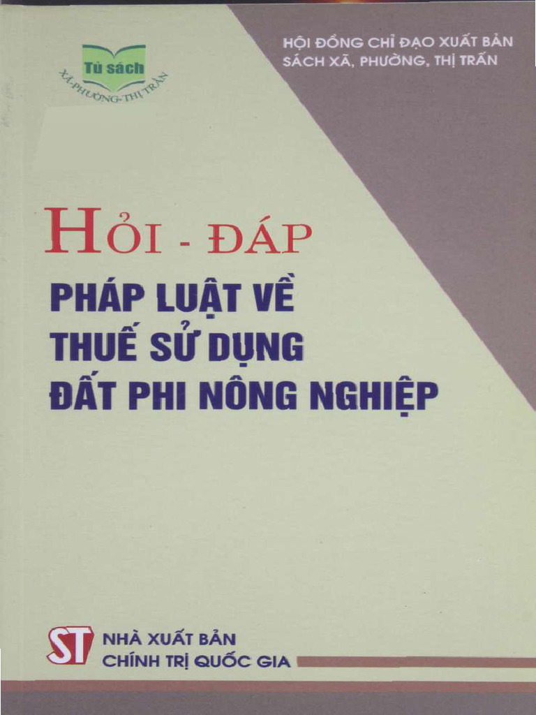 1561 Hoi Dap Phap Luat Ve Thue Su Dung Dat Phi Nong Nghiep Thuviensach ...