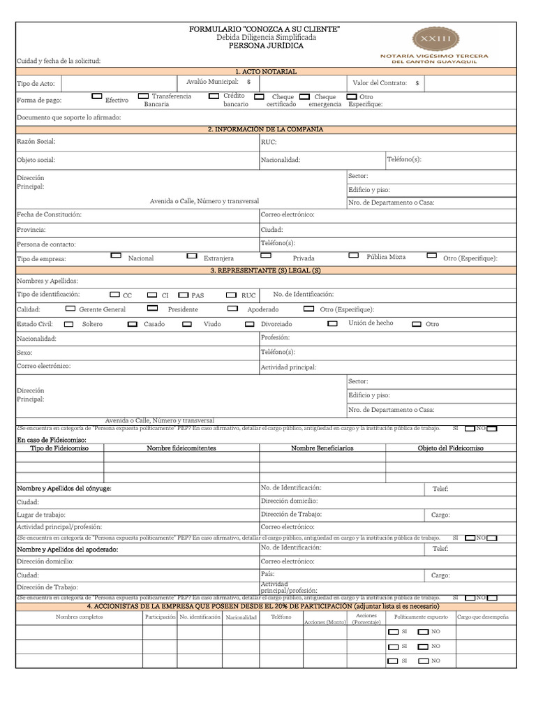 FORMULARIO PJ 2023 | PDF