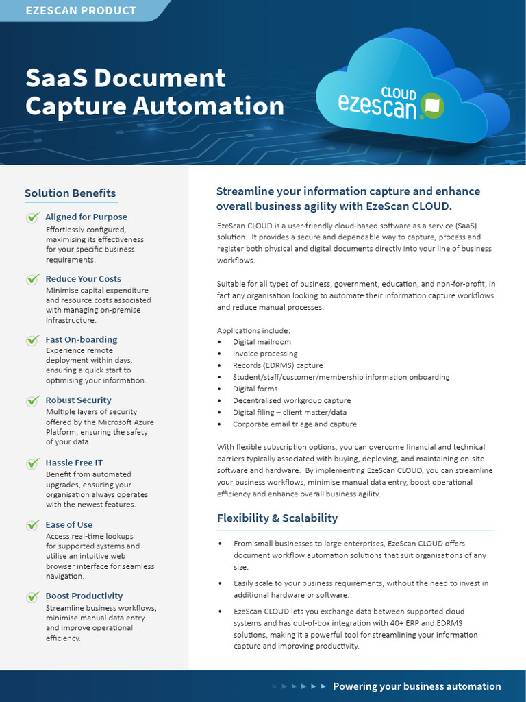 EzeScan CLOUD Brochure V1 2023 - 0 | PDF | Cloud Computing | Systems ...