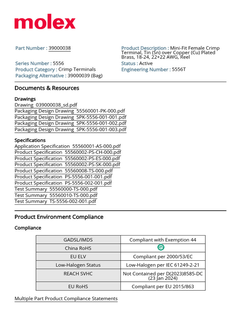 18-24awg Pins | PDF | Insulator (Electricity) | Electrical Connector