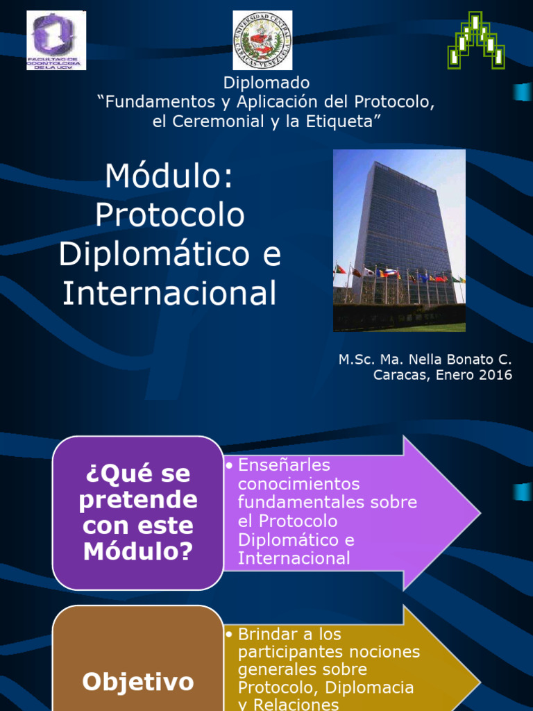 Protocolo Diplomático Diplomado UCV Ene 2016 (V.f.e.) | PDF | Misión ...
