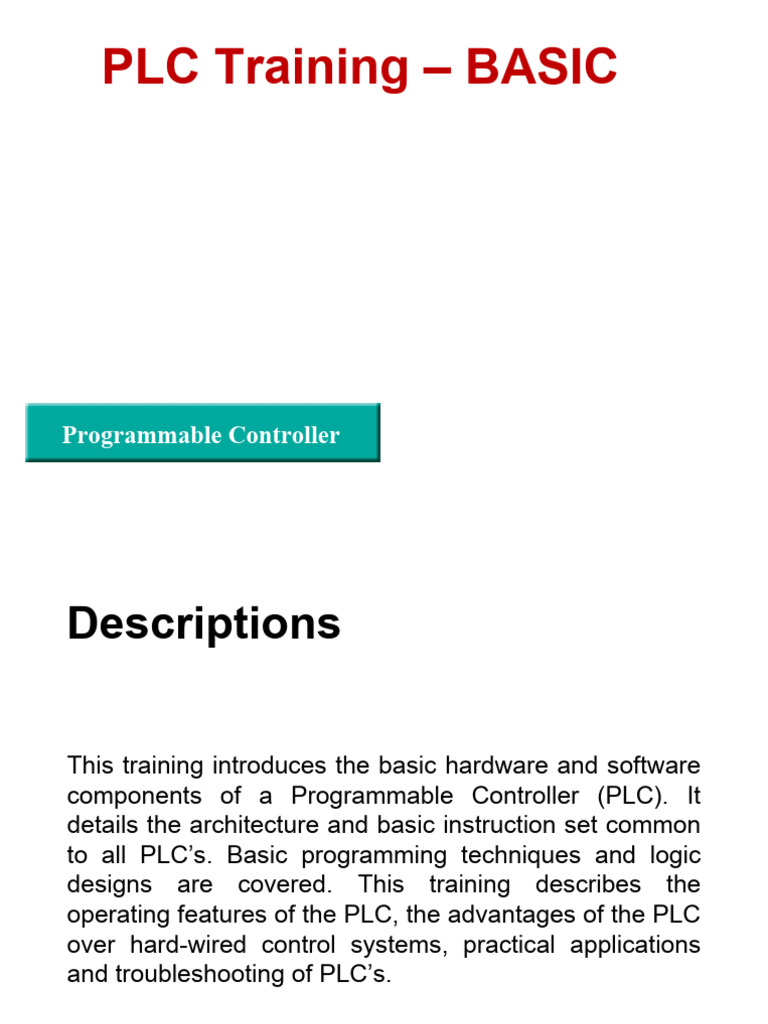 Logic Controller | PDF | Programmable Logic Controller | Input/Output