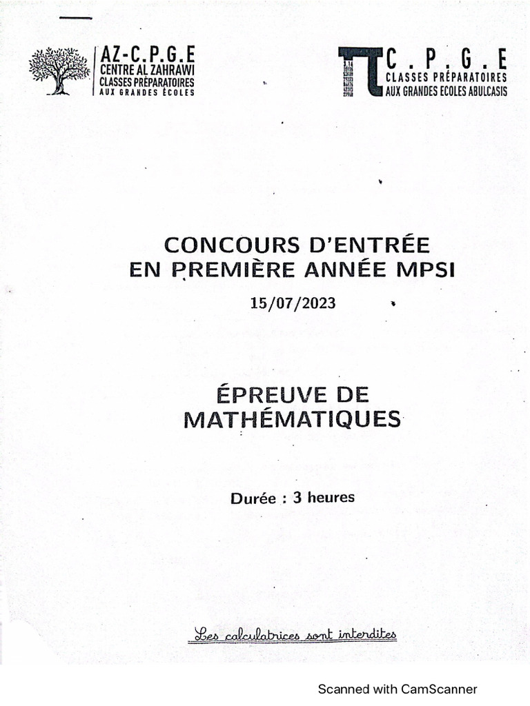 Abulcasis Cpge Concours | PDF