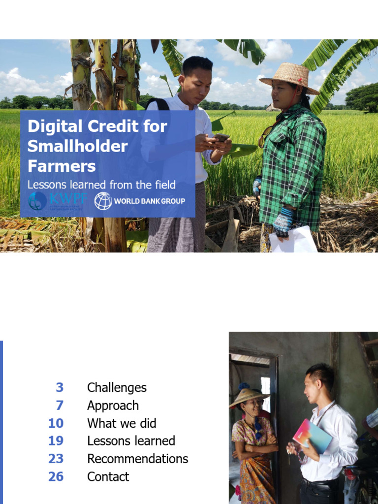 Digital Ag-Lending For Smallholder Farmers - Dec 2 - 2021 | PDF | Loans ...