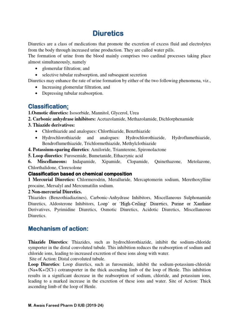 Diuretics | PDF