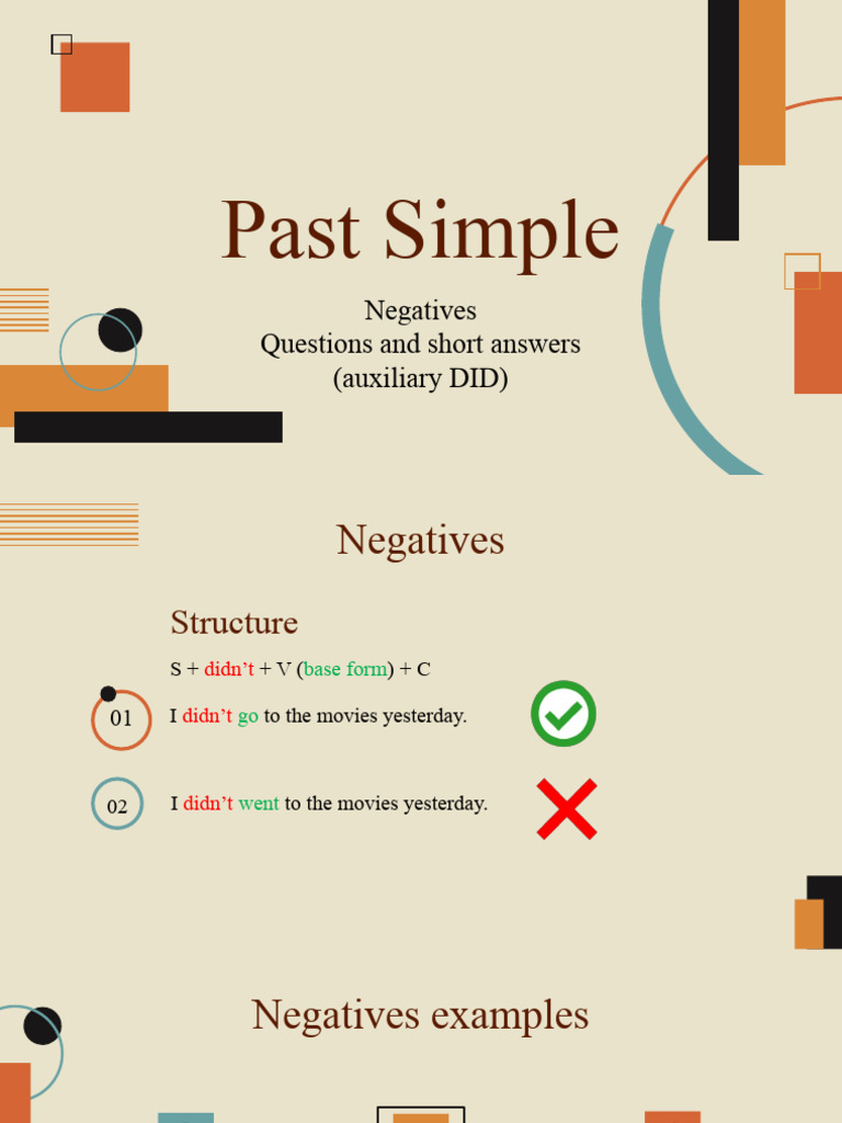 Simple Past Negative and Questions | PDF