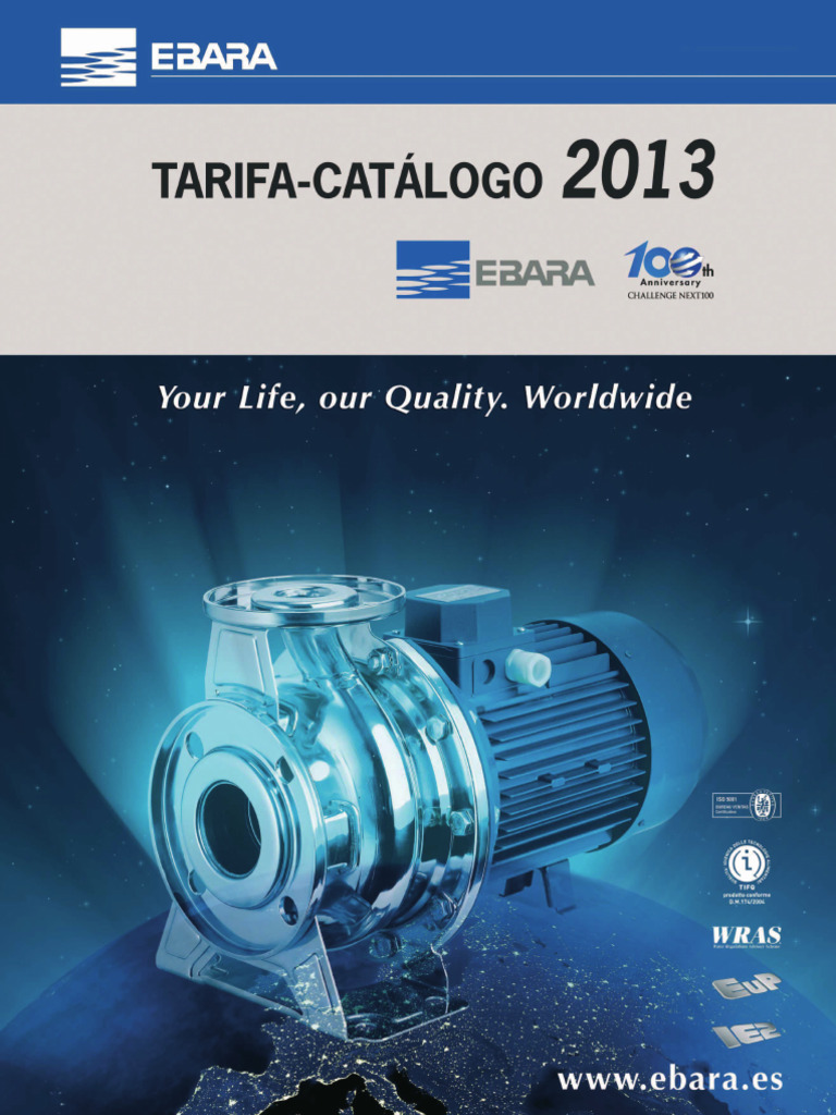 Catalogo Ebara Tarifa 2013 | PDF | Agua | Japón