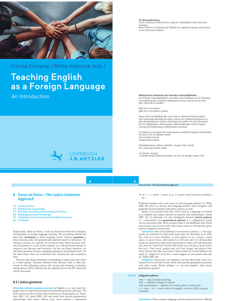 Hutz, M. (2018) - Focus On Form-The Lexico-Grammar Approach - Teaching ...