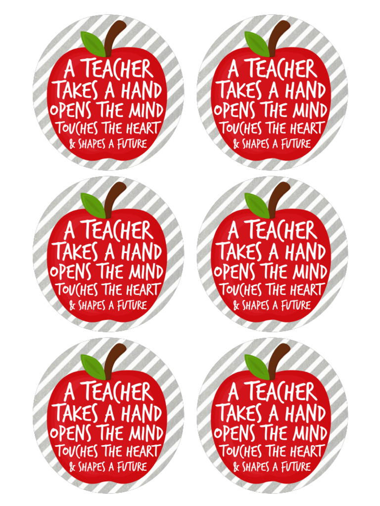 Teacher Gift Tags for Hand Lotion | PDF