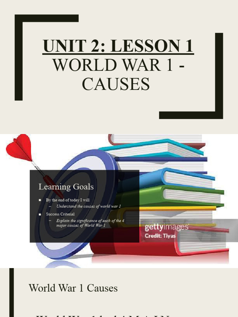CHC 2D1 - World War 1 Lesson 1 - Causes | PDF | Austria Hungary | World ...