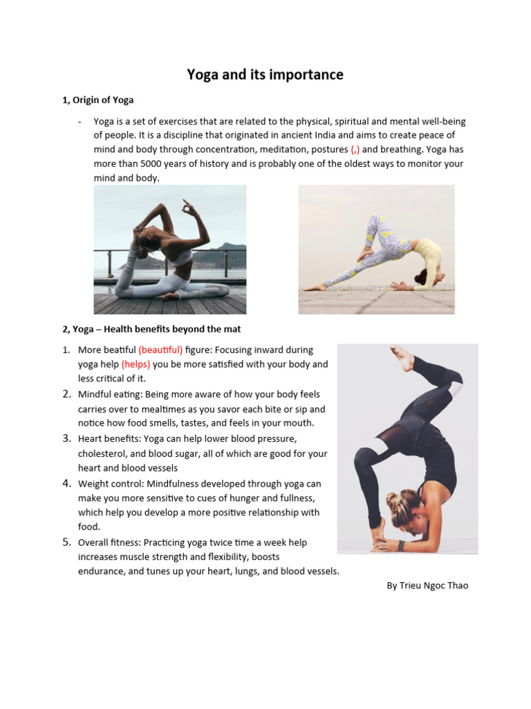 Benefits of Yoga for Mind and Body | PDF | Self-Improvement | Wellness
