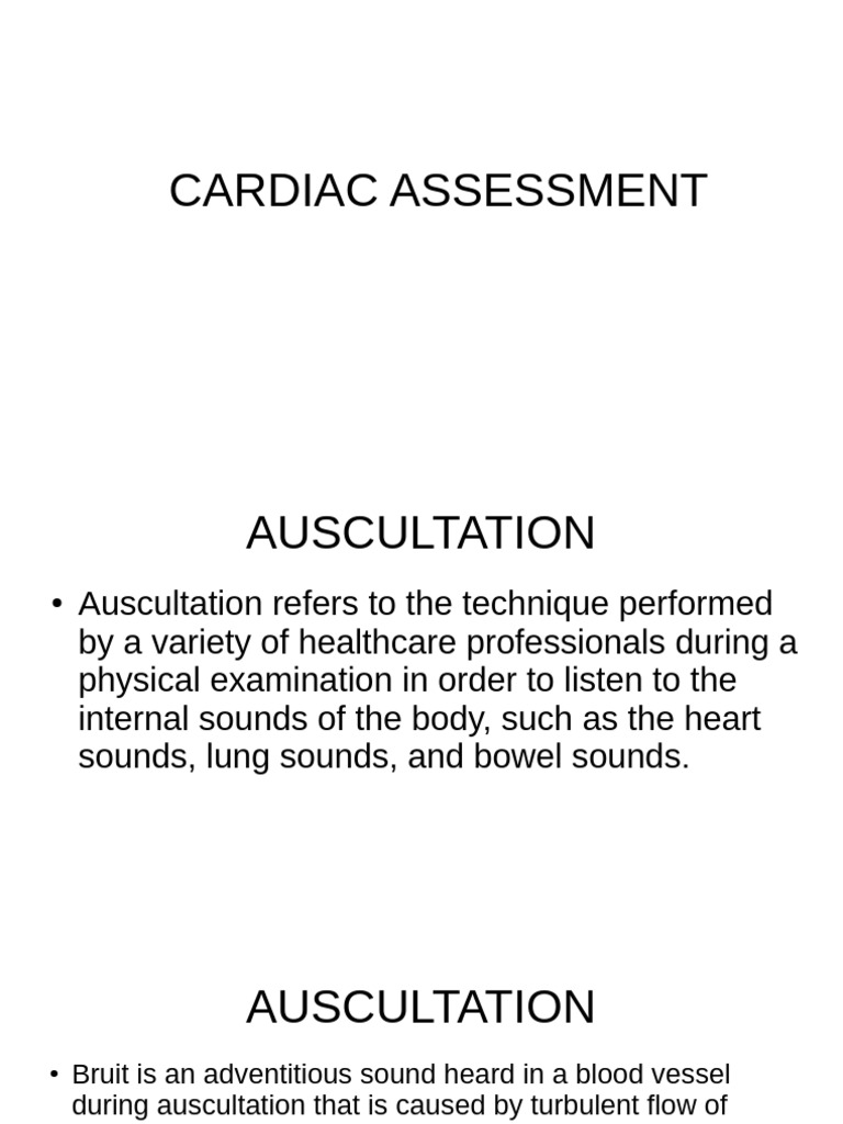 Cardiac Assessment | PDF | Pulse | Blood Pressure