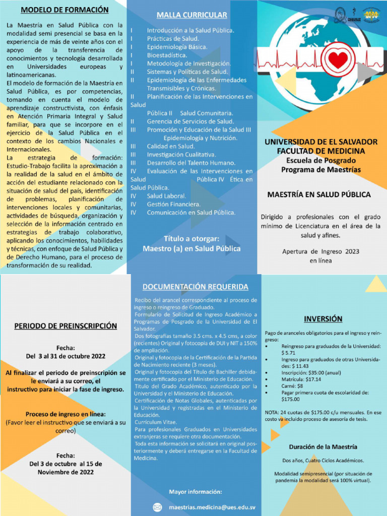 Tripticos Salud Publica | PDF