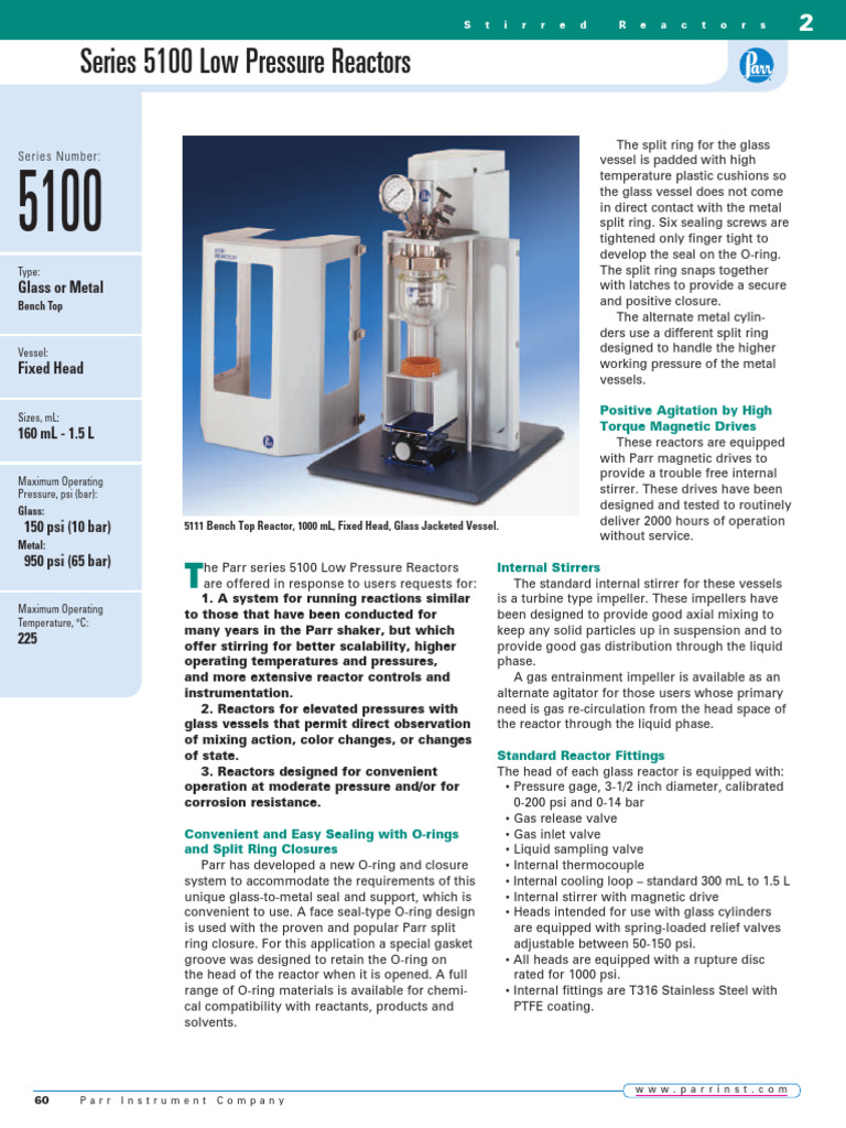 5100 Catalog | PDF | Valve | Chemical Reactor