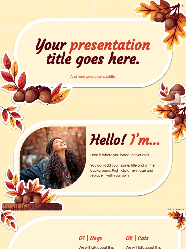 Autumn Stickers SlidesMania | PDF