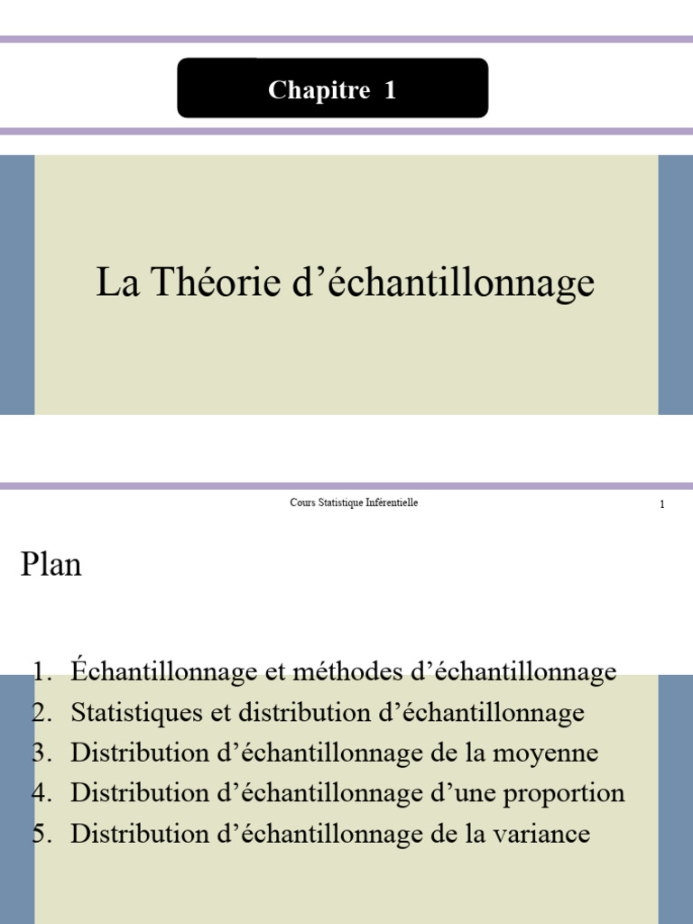 Cours Statistiques 2 Pdf Loi De Probabilité échantillonnage