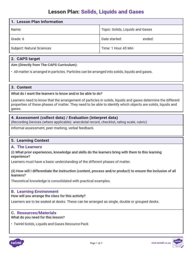 NST Lesson Plan | PDF | Lesson Plan | Learning