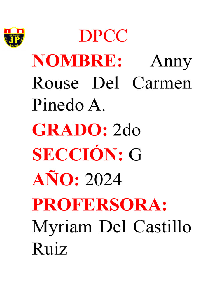 DPCC | PDF | Relaciones personales, crianza y desarrollo personal