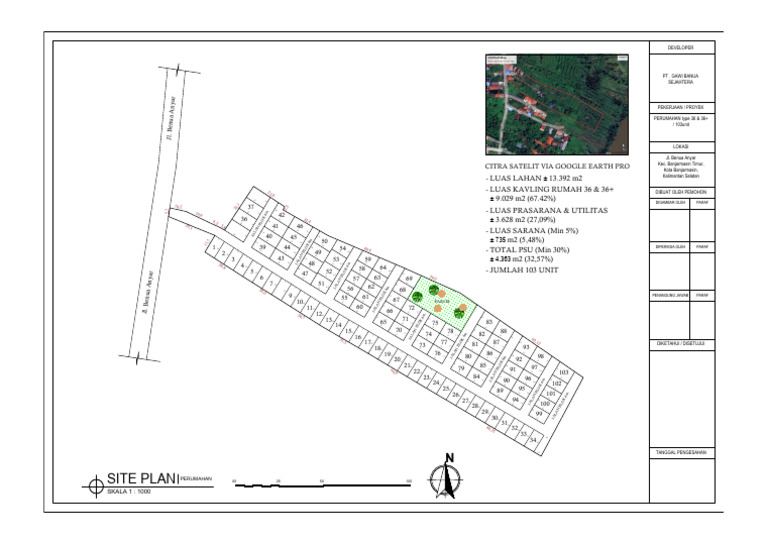 Siteplan Perumahan Banua Anyar 060624 | PDF
