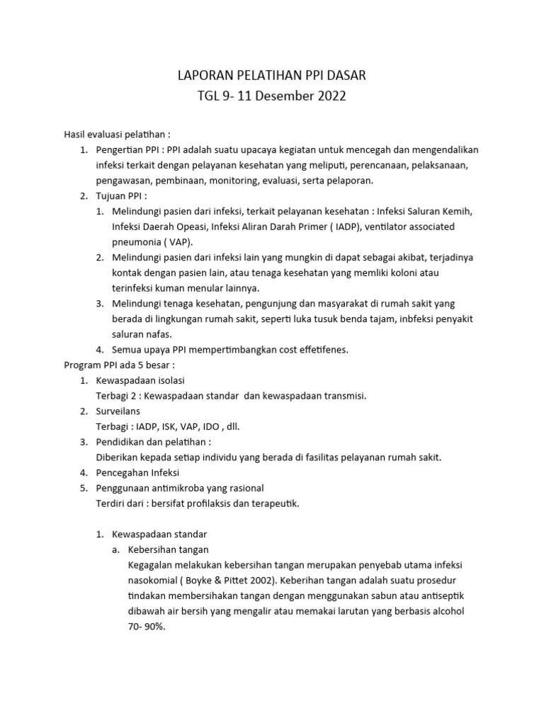 Pelatihan Dasar PPI: Evaluasi & Program | PDF