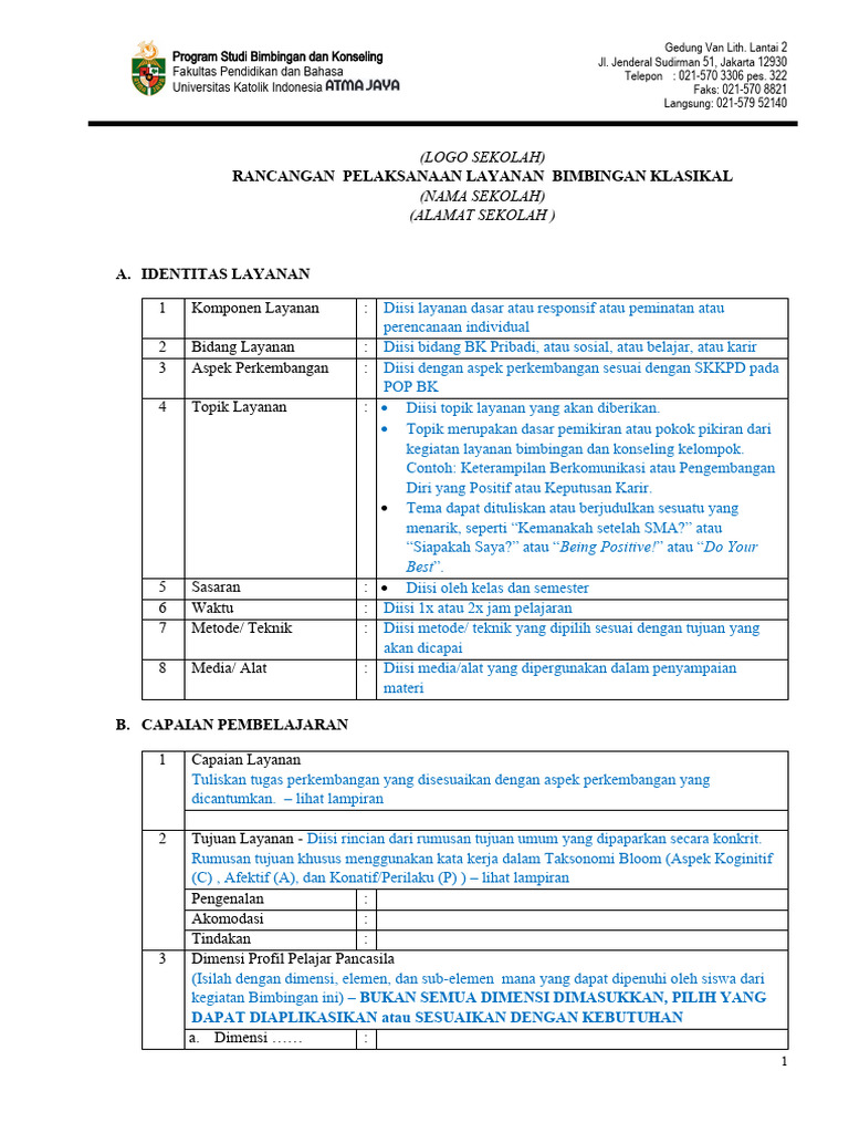 Form RPL BK Kurikulum Merdeka (SMP) | PDF