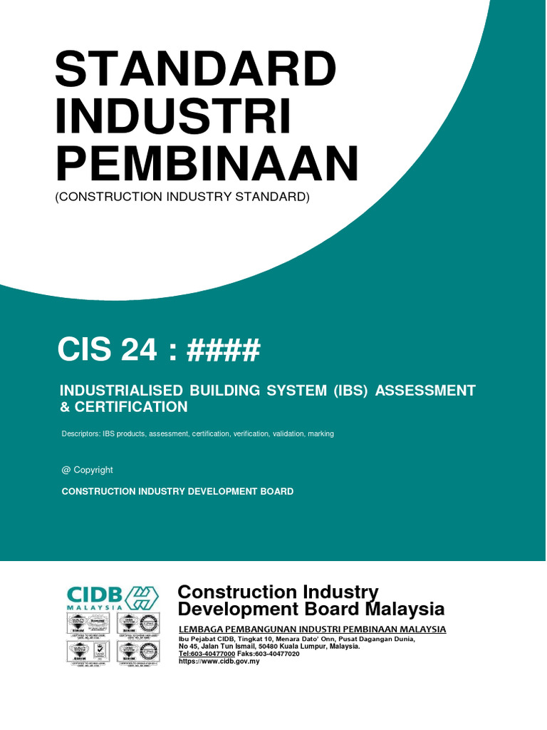 PUBLIC COMMENT CIS24 Industrialised Building System IBS Assessment ...