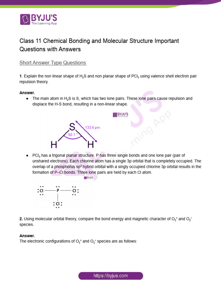 Class 11 Chemistry Chapter 4 Chemical Bonding and Molecular Structure ...