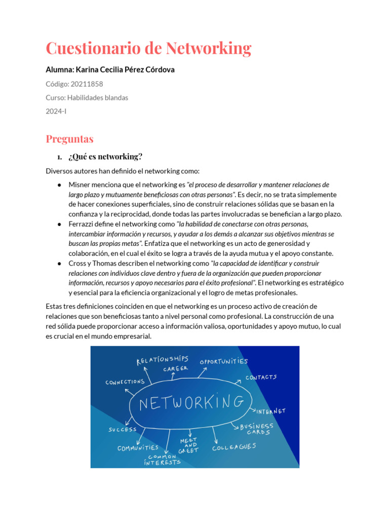 Cuestionario networking-KARINA PÉREZ | PDF