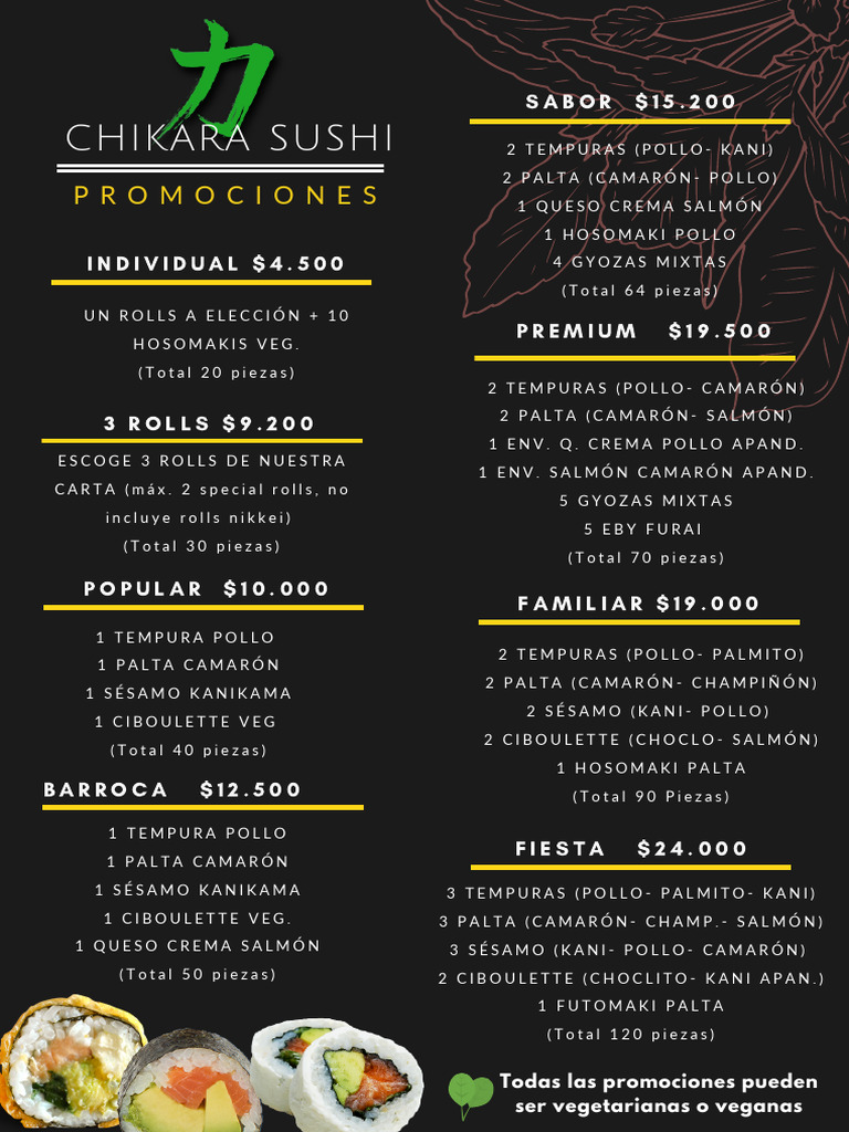 Menú Chikara-Lasanta 2023 | PDF | Platos con carne | Cocinando