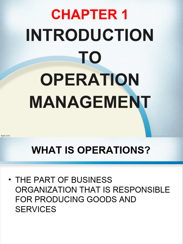Lesson 1 MNGT 3 | PDF | Supply Chain | Operations Management