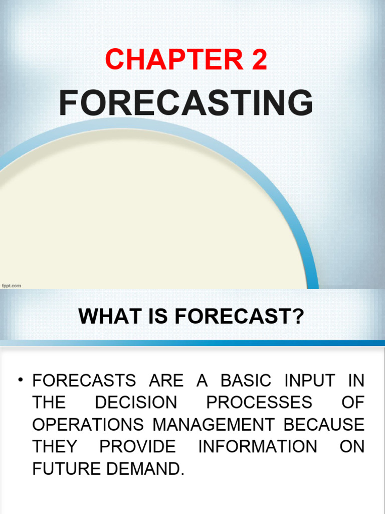 Lesson 2 Forecasting | PDF | Forecasting | Data