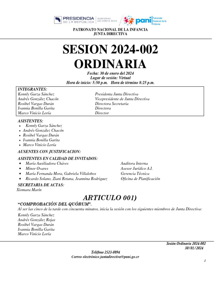 Acta 2024 002 | PDF | Costo de la vida | Migración humana