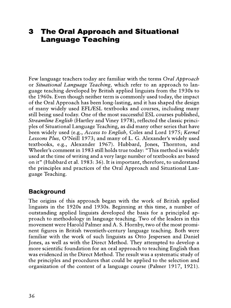 Oral and Situational Language Teaching | PDF | Computers
