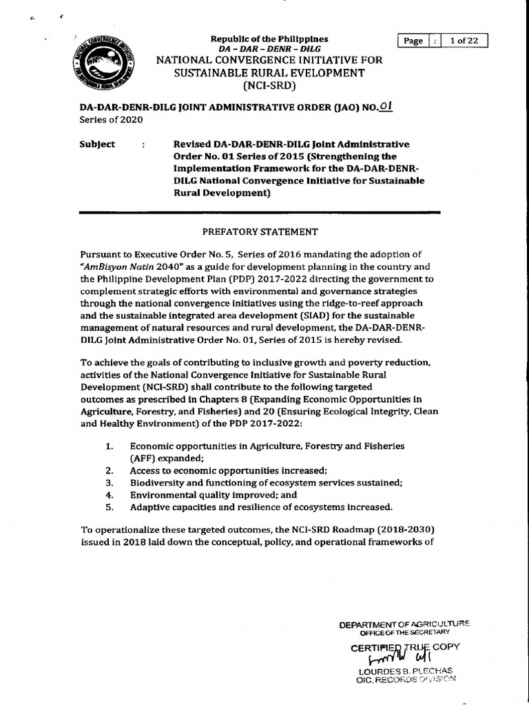 CTC_NCI-SRD-JAO-No.-01-Series-of-2020 | PDF