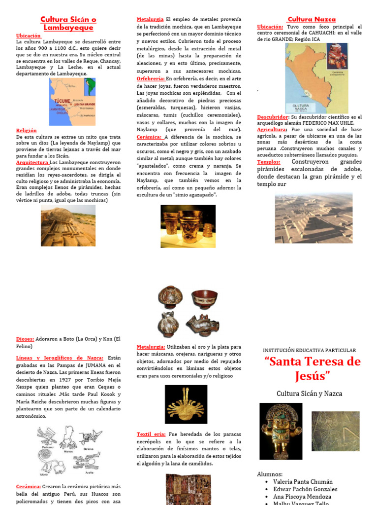 Cultura Sican o Lambayeque | PDF | Era precolombina | Andes