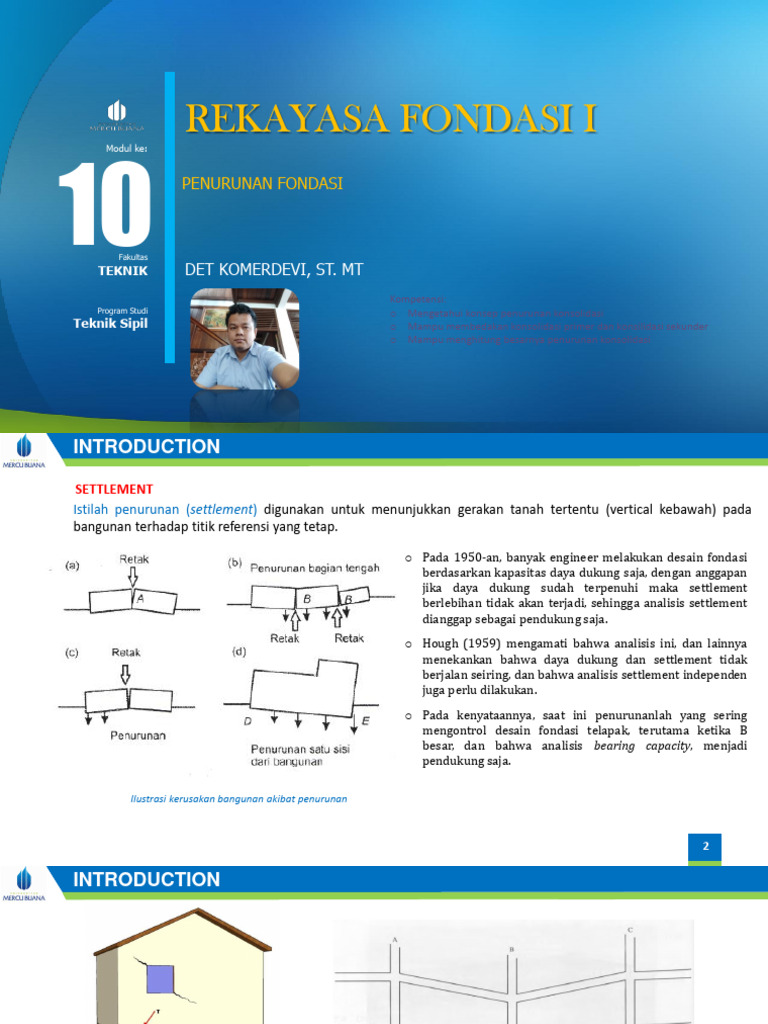 Analisis Penurunan Fondasi Tanah | PDF