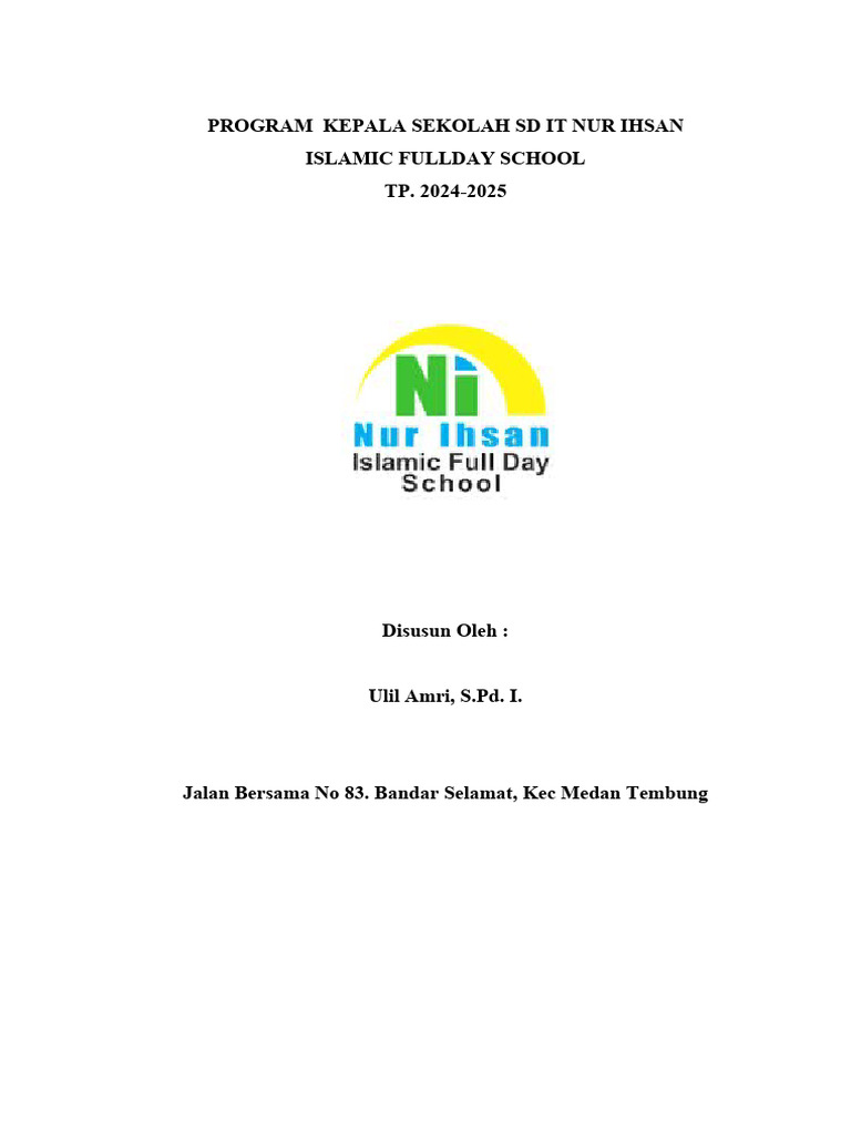 Program Kepsek SD 2024-2025 | PDF