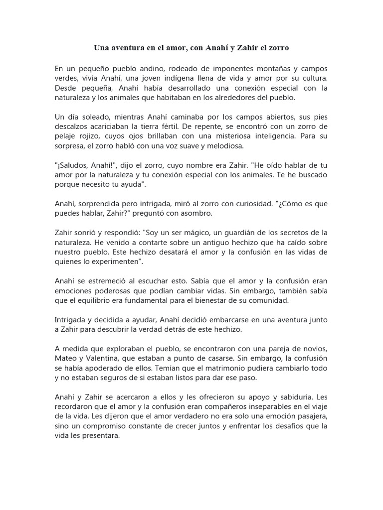 Aventura de amor con Anahí y Zahir | PDF | Amor
