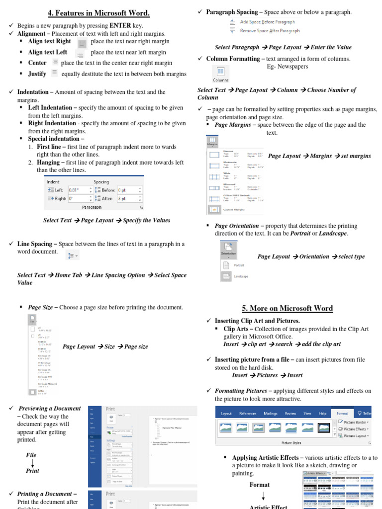 4 n 5 featues in Microsoft word | PDF | Paragraph | Software